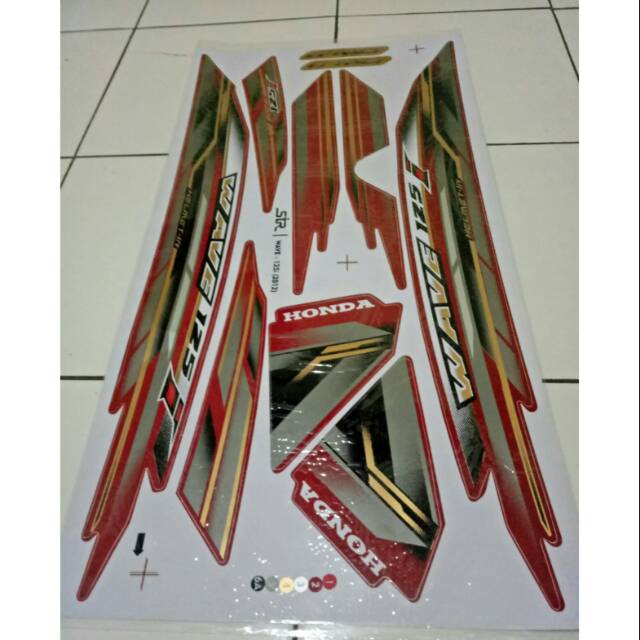 Jual Striping sticker variasi supra 125 x wave merah | Shopee Indonesia