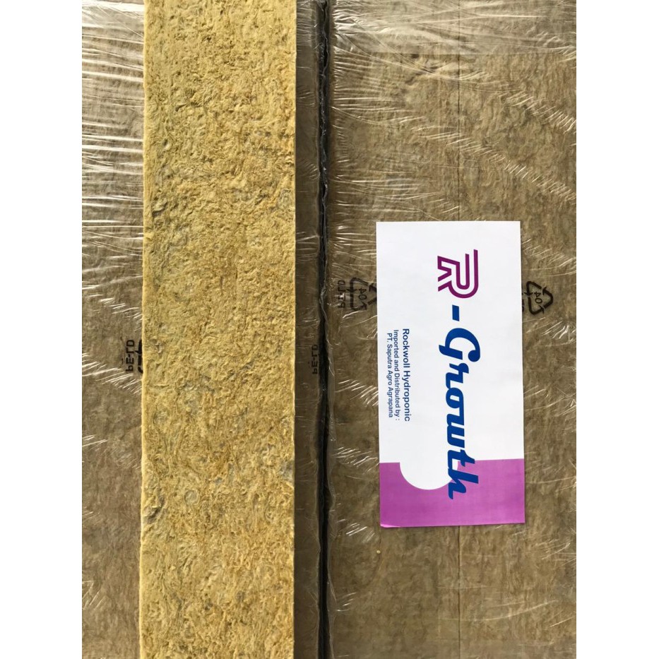 Jual Rockwool R-Growth Media Tanam CHEMICAL Binder Hidroponik 1 slab ...