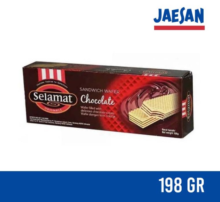 Jual Wafer Selamat Chocolate 198 Gr Slamat sandwich coklat | Shopee ...