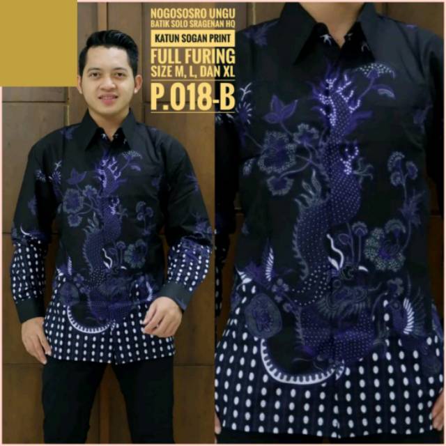 Jual Kemeja Batik Prima Lapis Puring Motif Naga Modern | Shopee Indonesia