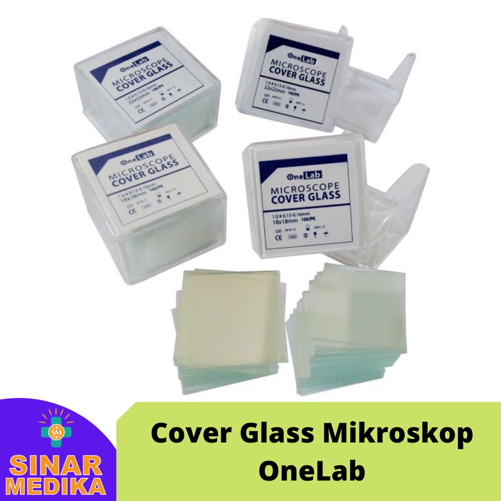 Jual COVER GLASS MIKROSKOP ONELAB - Kaca Penutup Microscope Merk One ...