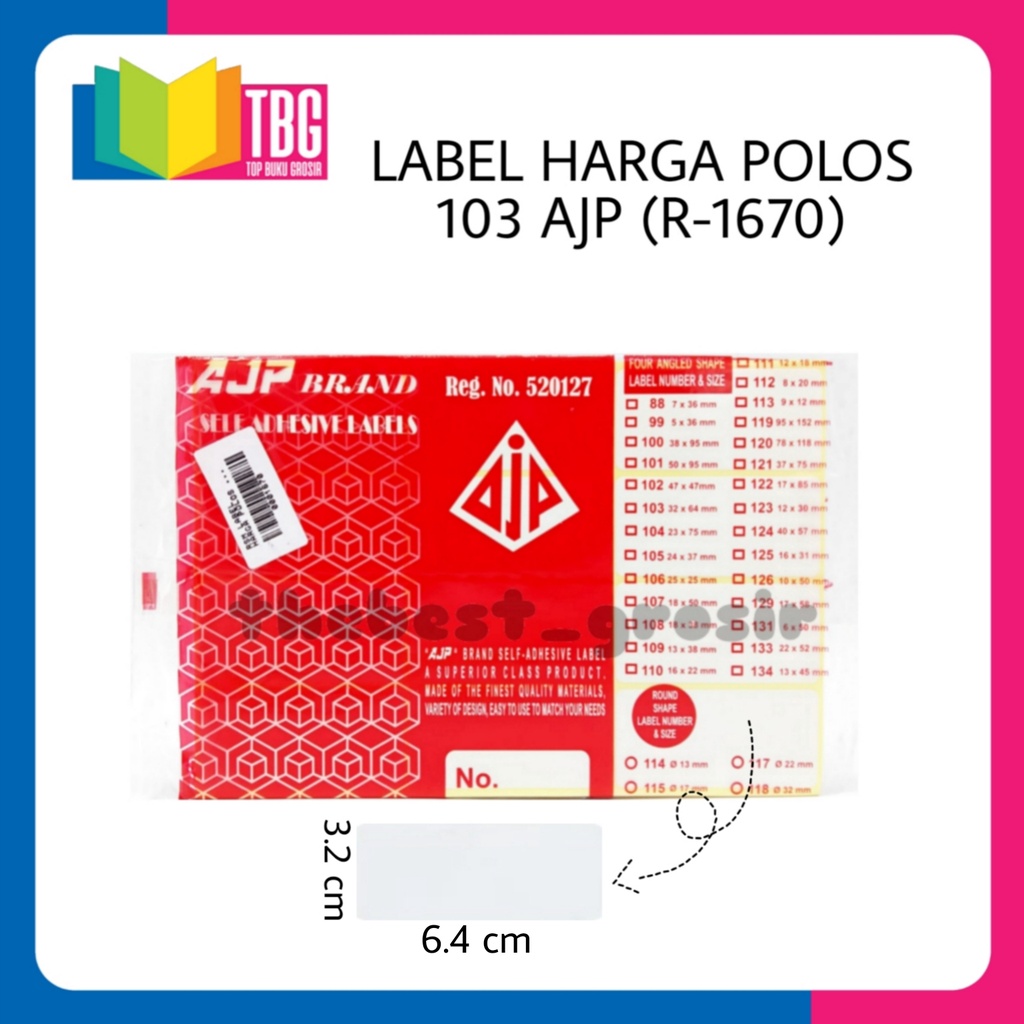 Jual 1 PACK KECIL (7 LEMBAR) LABEL POLOS AJP / STICKER LABEL / SELF ...