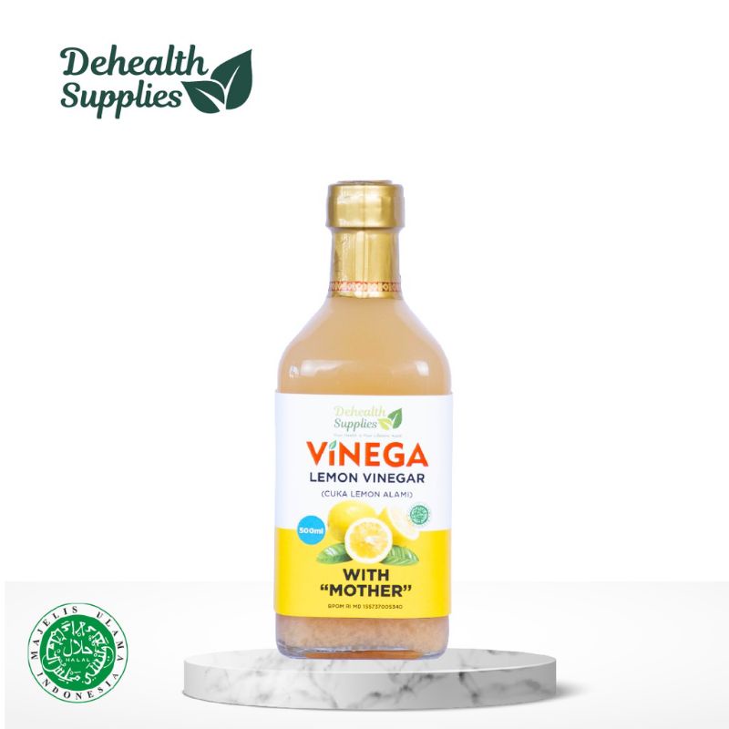 Jual cuka lemon vinega dehealth supplies 500ml (botol kaca) | Shopee ...