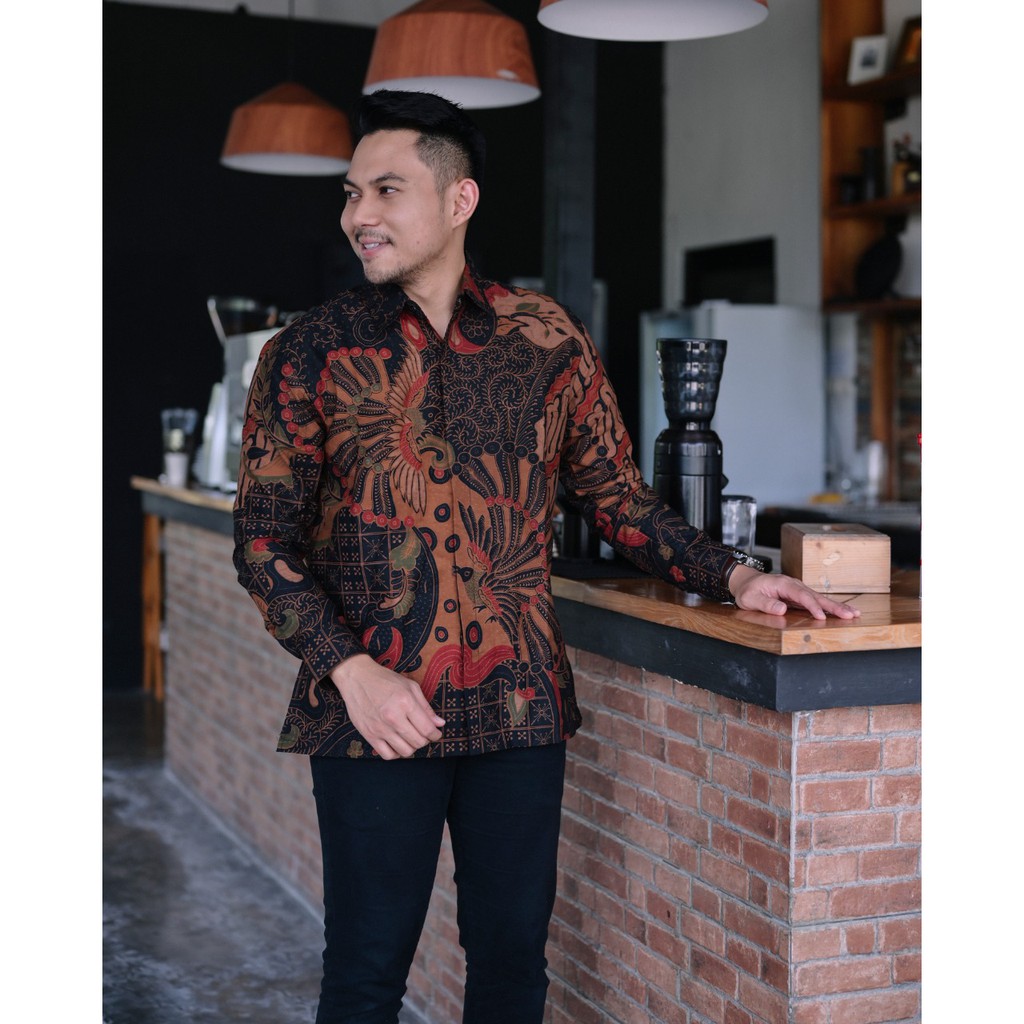 Jual Batik Prabuseno Motif Peksi Aji Baju Batik Pria Lengan Panjang ...
