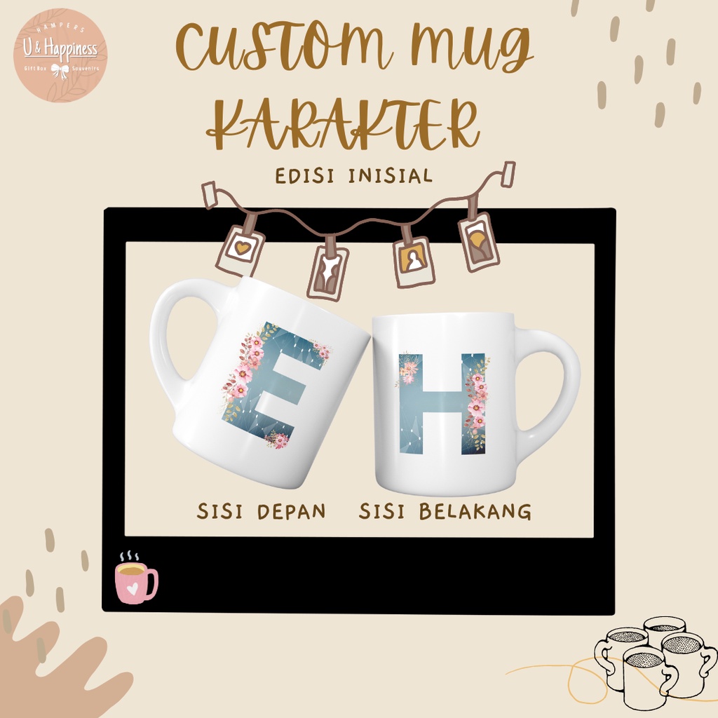 Jual mug custom inisial nama | Shopee Indonesia