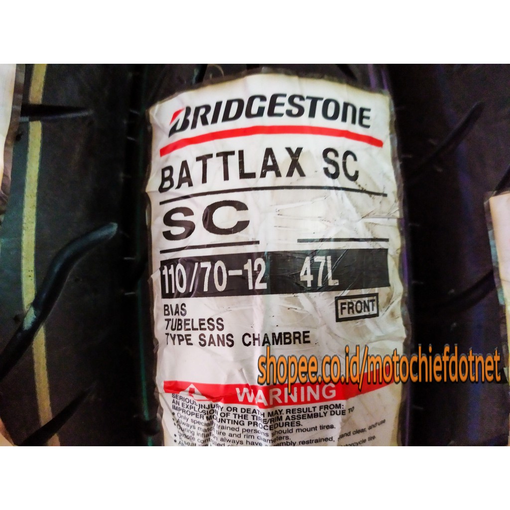 Jual Ban Bridgestone Battlax SC 110/70 - 12 Front Scoopy | Shopee Indonesia
