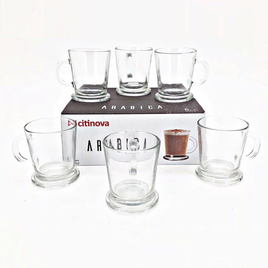 Jual Gelas kaca Kopi Citinova Arabica 6pc | Shopee Indonesia