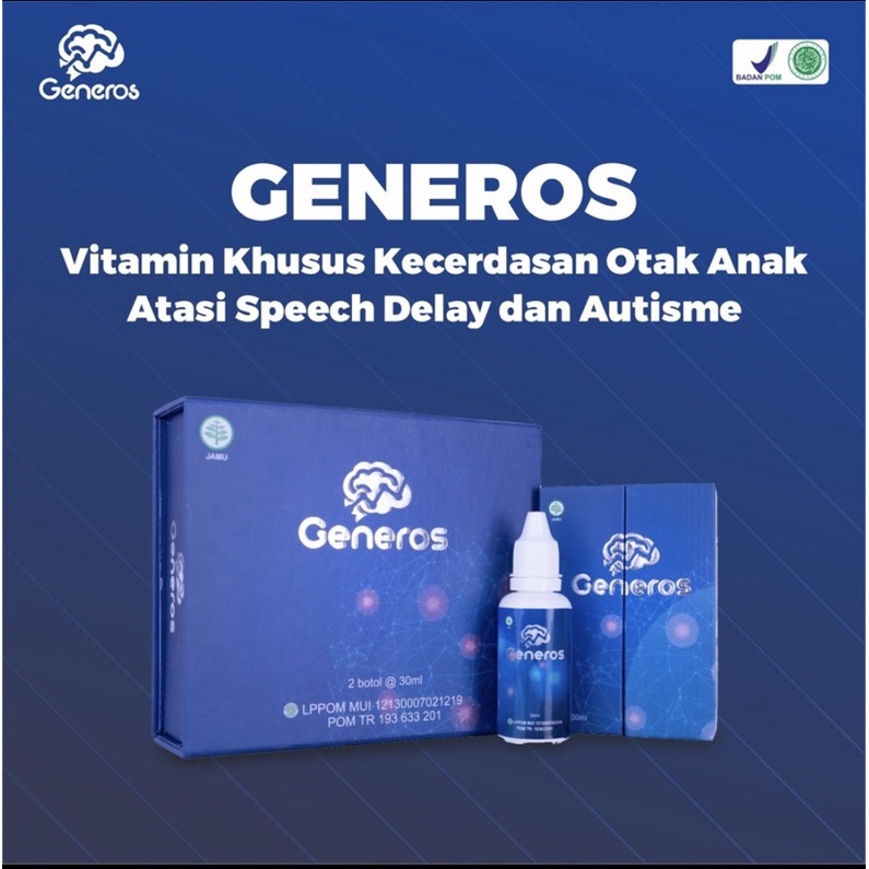 Jual GENEROS MULTIVITAMIN NUTRISI OTAK SPEECH DELAY | Shopee Indonesia