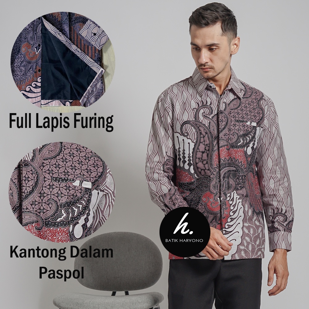 Jual Baju Batik Lapis Puring Pria Dewasa Lengan Panjang Premium Mewah ...