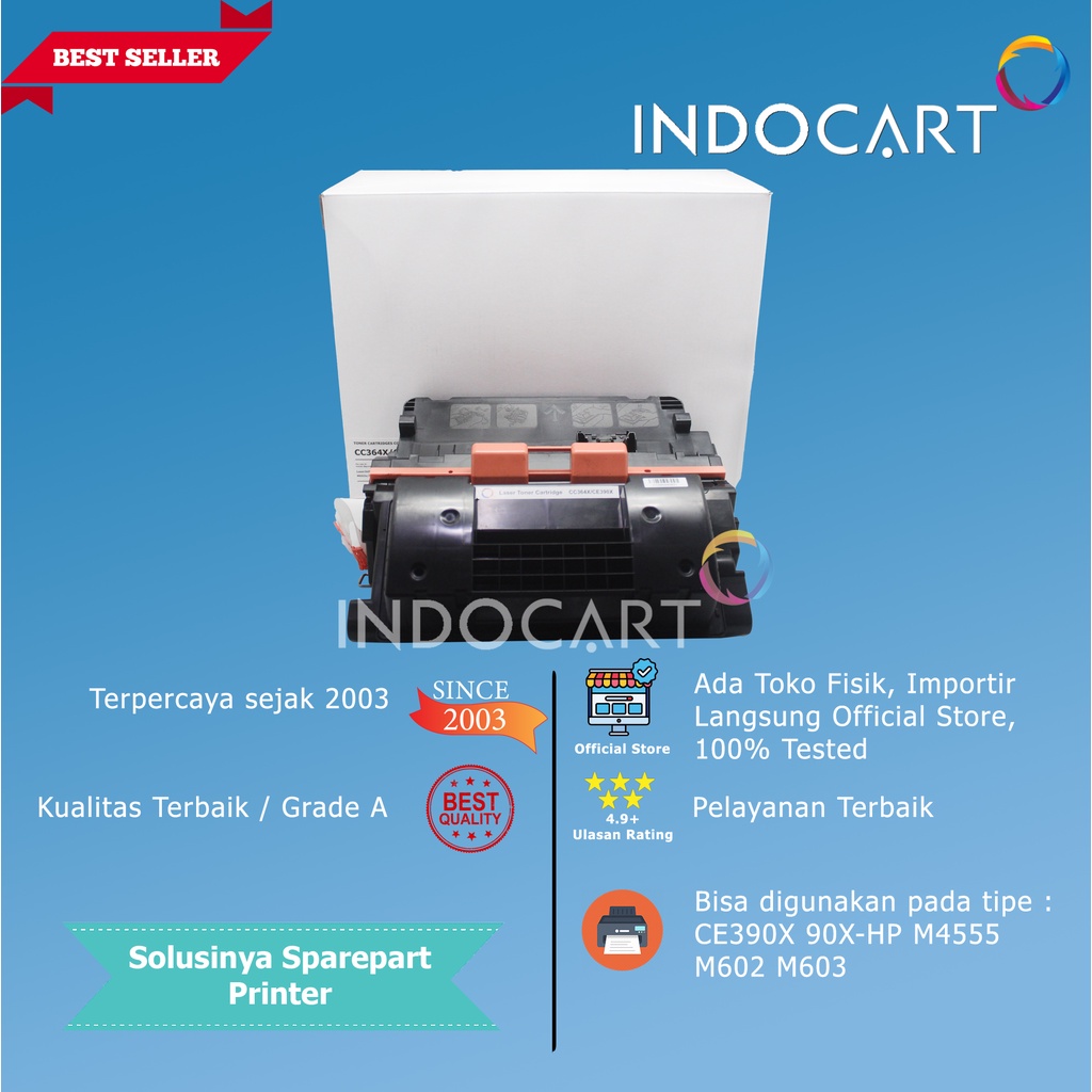 Jual IndoCart Toner Cartridge Compatible CE390X 90X-Printer LaserJet HP ...