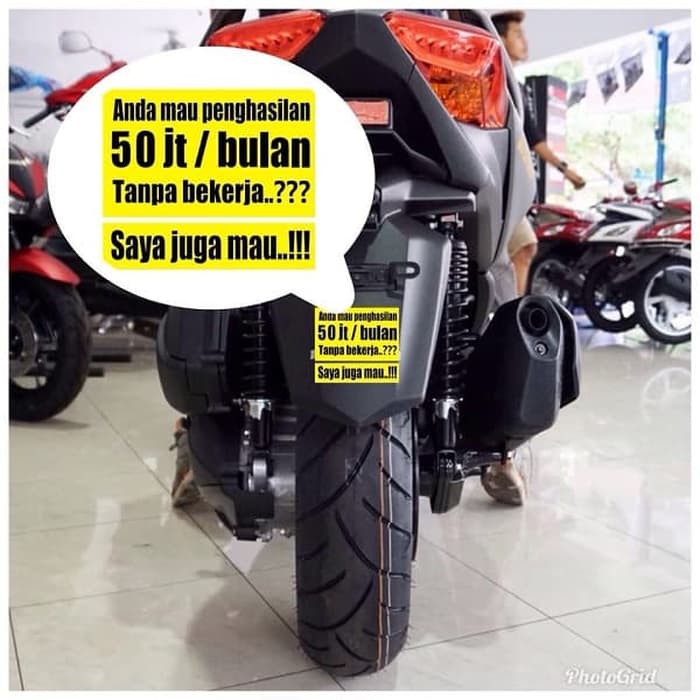 Jual Stiker Motor Unik Lucu Cutting Sticker 50 Juta Sebulan | Shopee ...