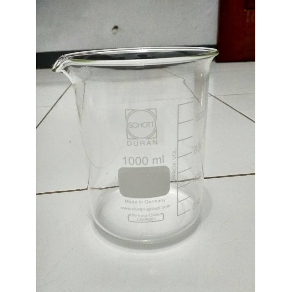 Jual Duran Beaker Glass 1000 ml low form Gelas Kimia Duran | Shopee Indonesia