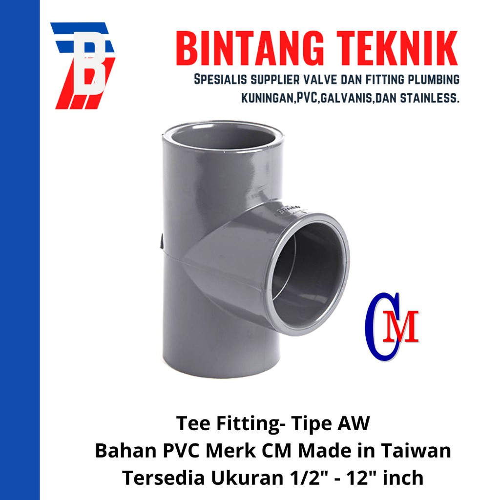 Jual Tee 10" inch PVC AW Merk CM Taiwan | Shopee Indonesia