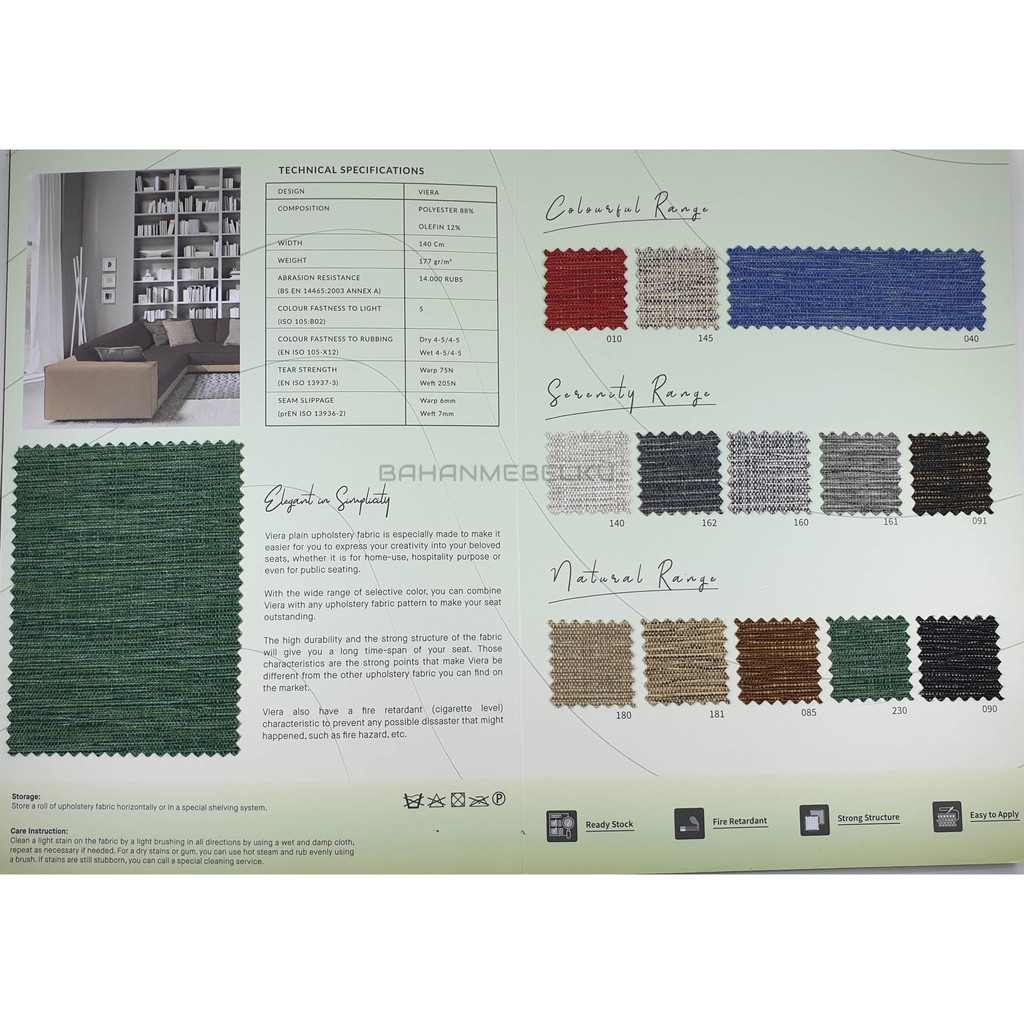Jual KAIN POLOS ATEJA - VIERA - INTERIOR SOFA MEBEL FURNITURE | Shopee ...