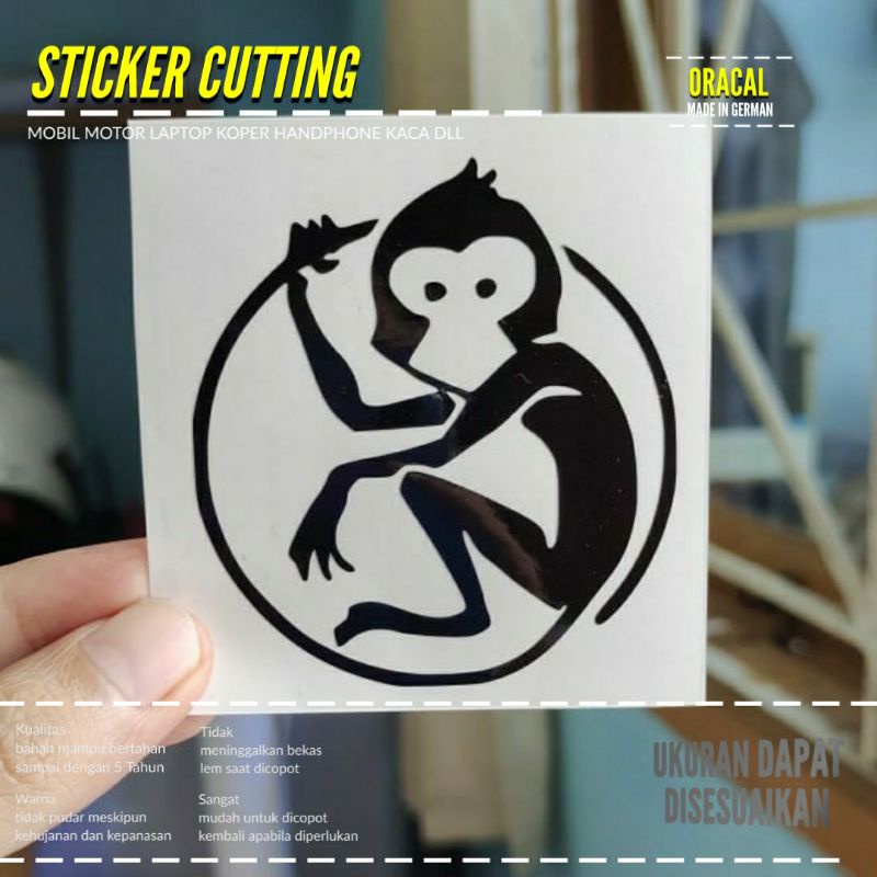 Jual STIKER MONYET 2 STICKER CUTTING TRANSPARAN | Shopee Indonesia