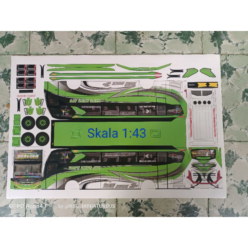 Jual Lembaran PaperCraft Bus KUPU KUPU AYU GREENTEA EMPREROR JB3+SHD ...