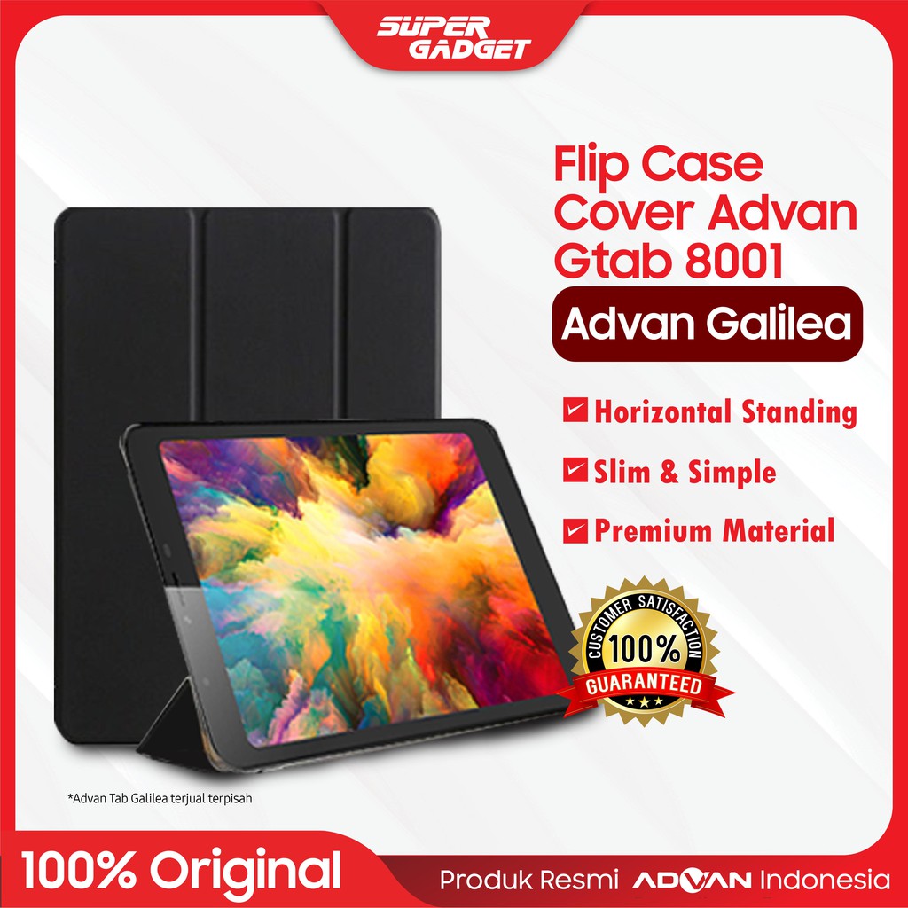 Jual Casing Advan Book Cover Hard Flip Case Tab Gallilea Tablet 8 Inch ...