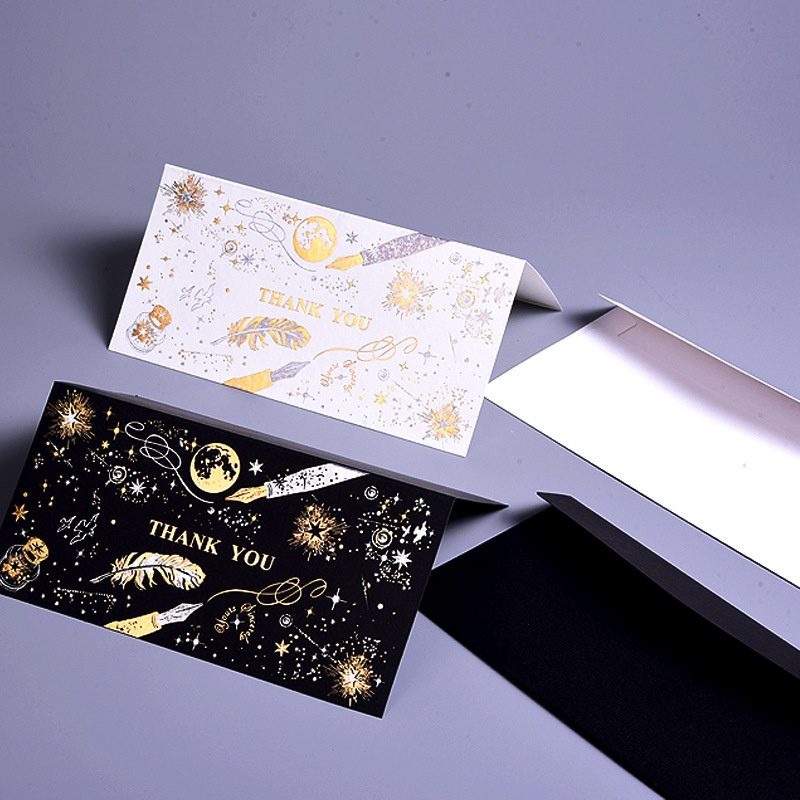 Jual BLACK & WHITE BRONZING THANK YOU GREETING CARD - KARTU UCAPAN ...