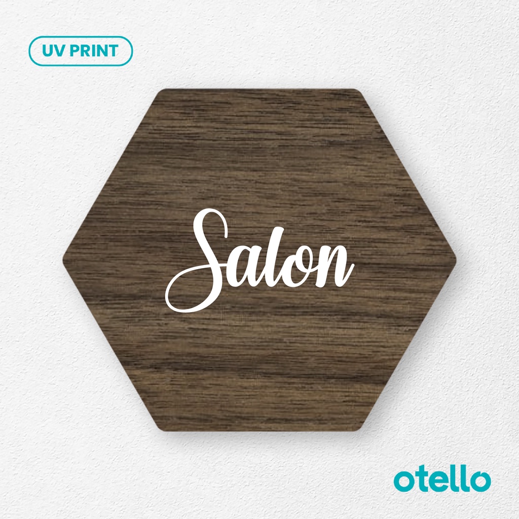 Jual Signage Salon Sign Board Kayu Wooden Papan Label Tempel Nama ...