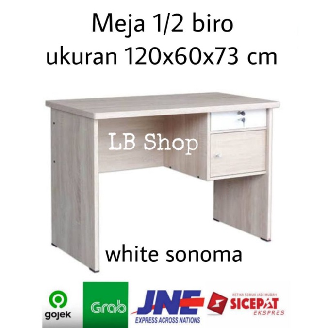 Jual (Khusus Instan ) Meja 1/2 biro , meja kantor, meja kerja ukuran 120x60x73cm (Tidak ada jasa ...