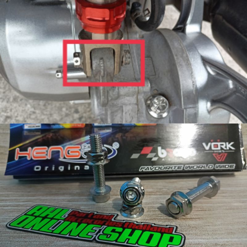 Jual baut shock belakang 2kunci + mur stainless original heng baut ...