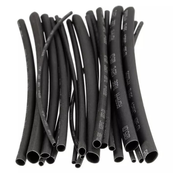 Jual Heatshrink Tube 1mm 2mm 2,5mm 3mm 4mm 5mm 6mm Selang Selongsong Kabel Bakar 1 Meter Hitam ...