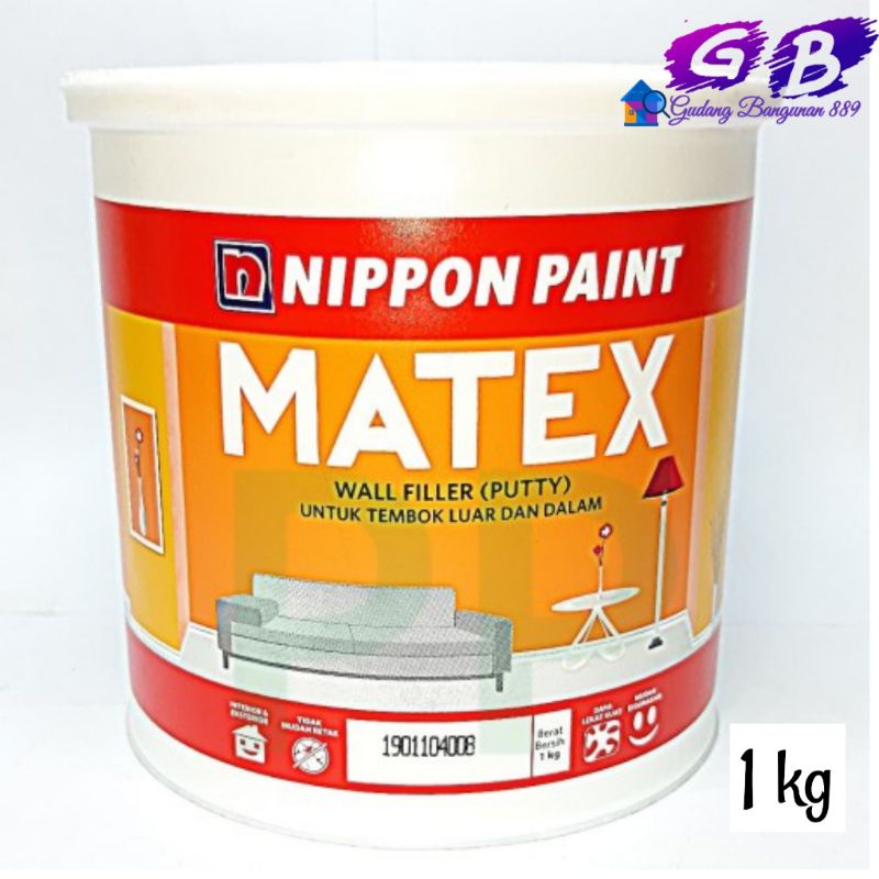 Jual PLAMUR PLAMUR MATEX PUTIH 1 KG / DEMPUL TEMBOK MATEX 1 KG | Shopee ...