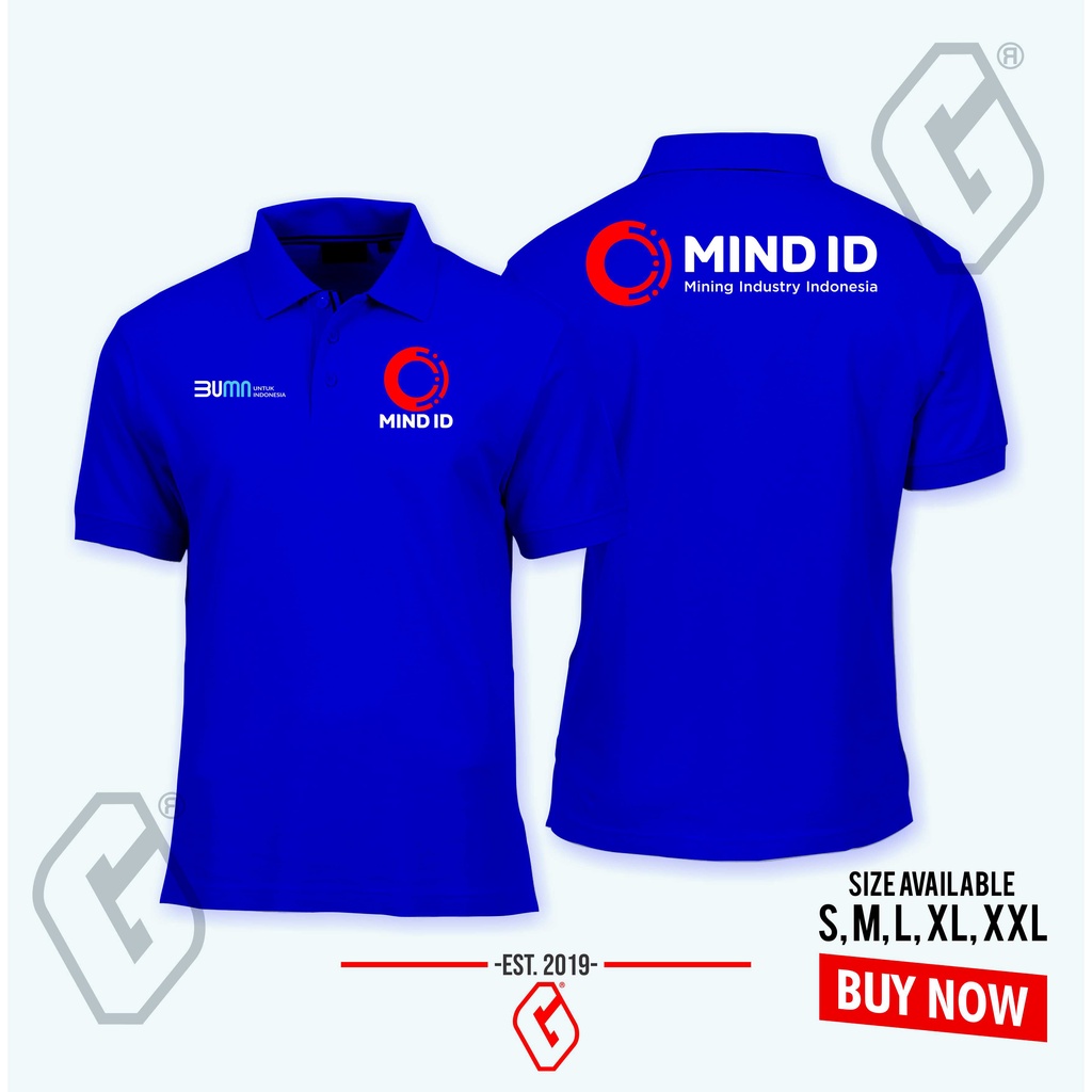 Jual polo shirt mining industry indonesia / baju kerah mind id bumn ...