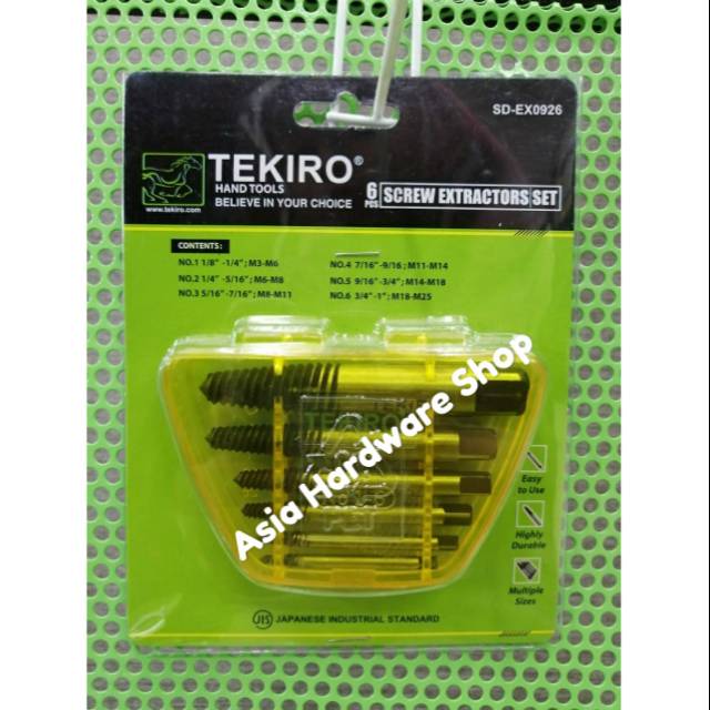 Jual Tap Balik 6 Pcs Tekiro Screw Extractor Set 6pcs Tekiro | Shopee ...