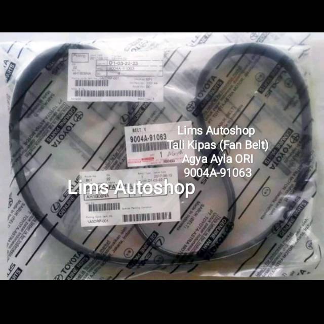 Jual Tali Kipas or Fan Belt Agya Ayla 1.0cc ORI 9004A-91063 | Shopee ...