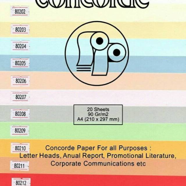 Jual Kertas Concorde paperl laid A4 90gr(1pak isi 20lembar) | Shopee ...
