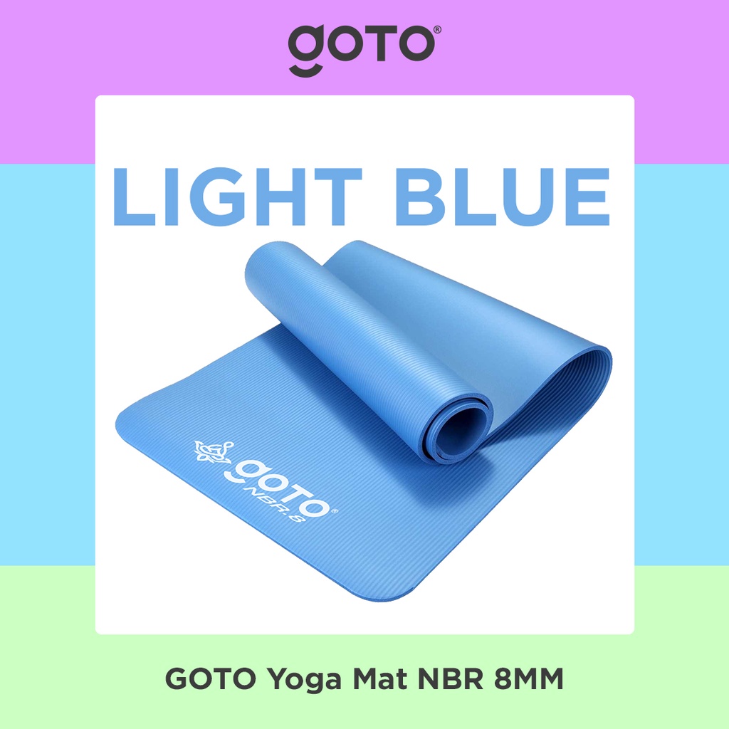 Jual Goto NBR Yoga Mat 8mm Matras Olahraga Alas Senam Gym Tebal Anti ...