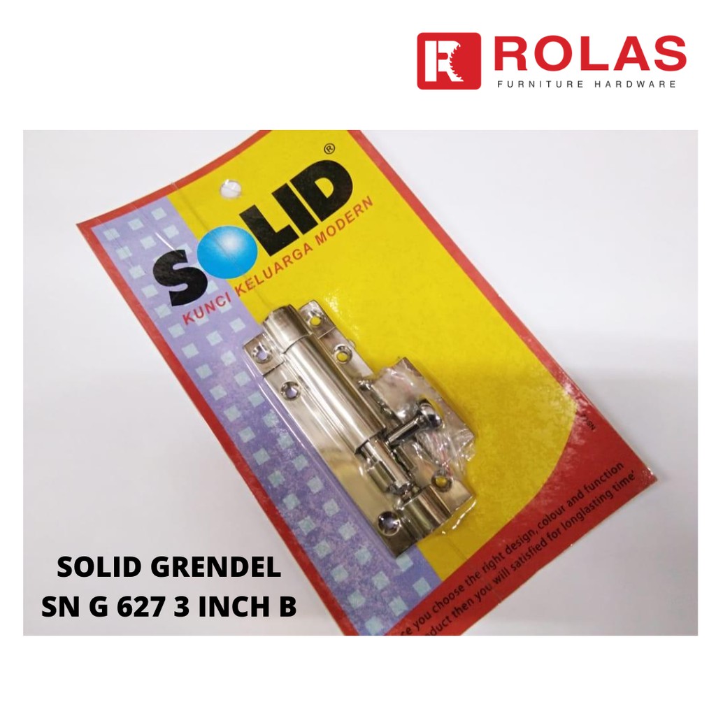 Jual SOLID GRENDEL G 627- 3 INCH / GRENDEL PINTU 3 INCH / SLOT PINTU KECIL / GRENDEL SOLID SN ...