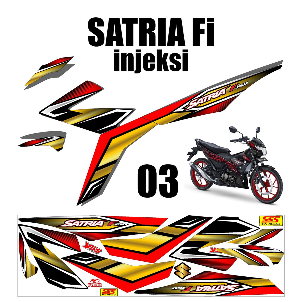 Jual Stiker Sticker Striping lis Variasi Suzuki Satria FU FI 150 ...