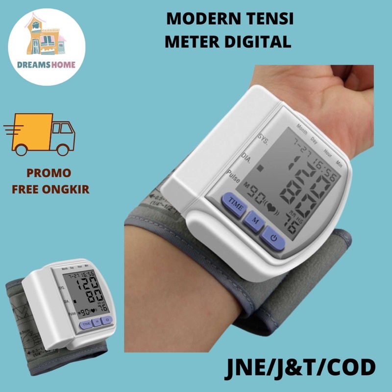 Jual Tensi Meter Gelang Digital Alat Ukur Tekanan Darah Rendah Tinggi ...
