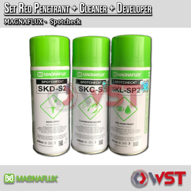 Jual Spotcheck Magnaflux Cleaner Penetrant Developer SET 3 kaleng ...