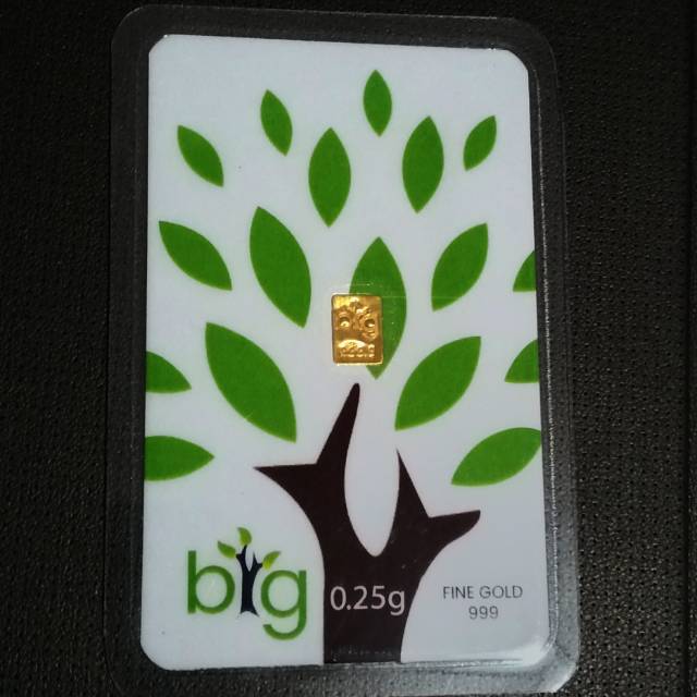 Jual BIG MINI GOLD COLLECTION LM 0.25 GR EDISI POHON GREEN LEAF ...