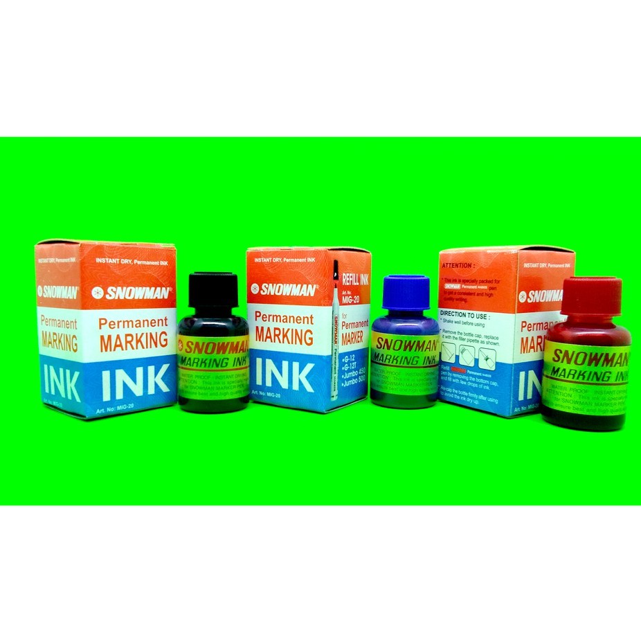 Jual Refil Ink/tinta spidol merk SNOWMAN Permanent | Shopee Indonesia