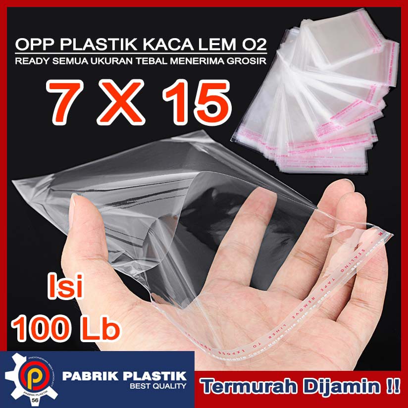 Jual OPP PLASTIK KACA LEM 7 X 15 (ISI 100 Lembar) TEBAL O2 | Shopee Indonesia
