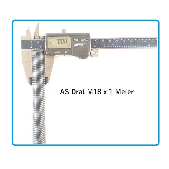 Jual Besi Drat Ulir Baut Galvanis Long Thread Bolt Stut Bolt M5, M6, M8 ...