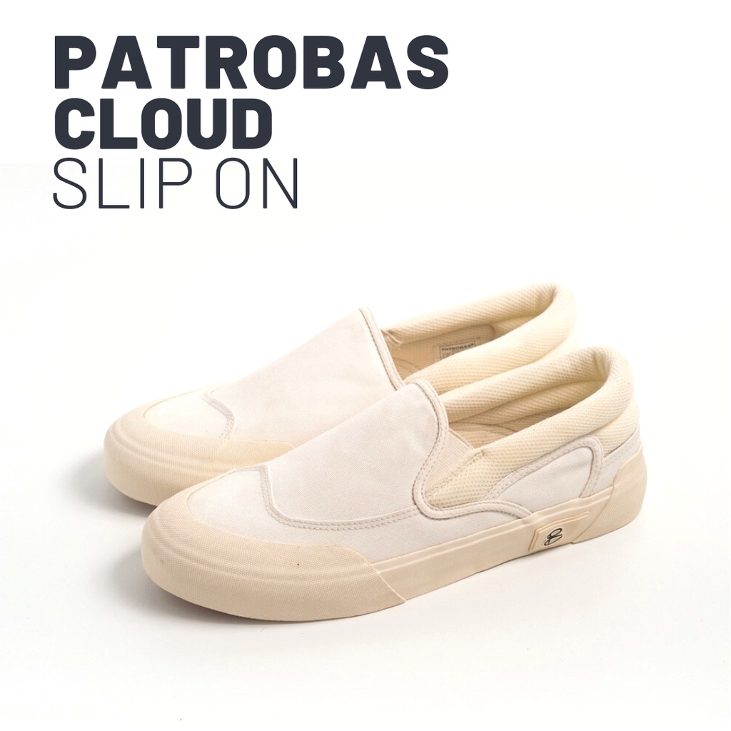 Jual SEPATU PATROBAS CLOD SLIPON OFF WHITE ( SIZE 35 - 45 ) - Sneakers ...
