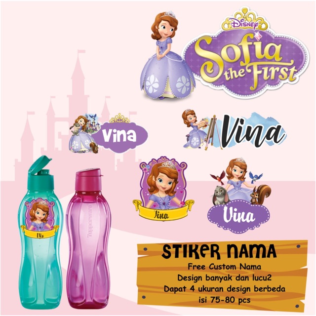Jual STIKER NAMA SOFIA / STICKER LABEL NAMA | Shopee Indonesia
