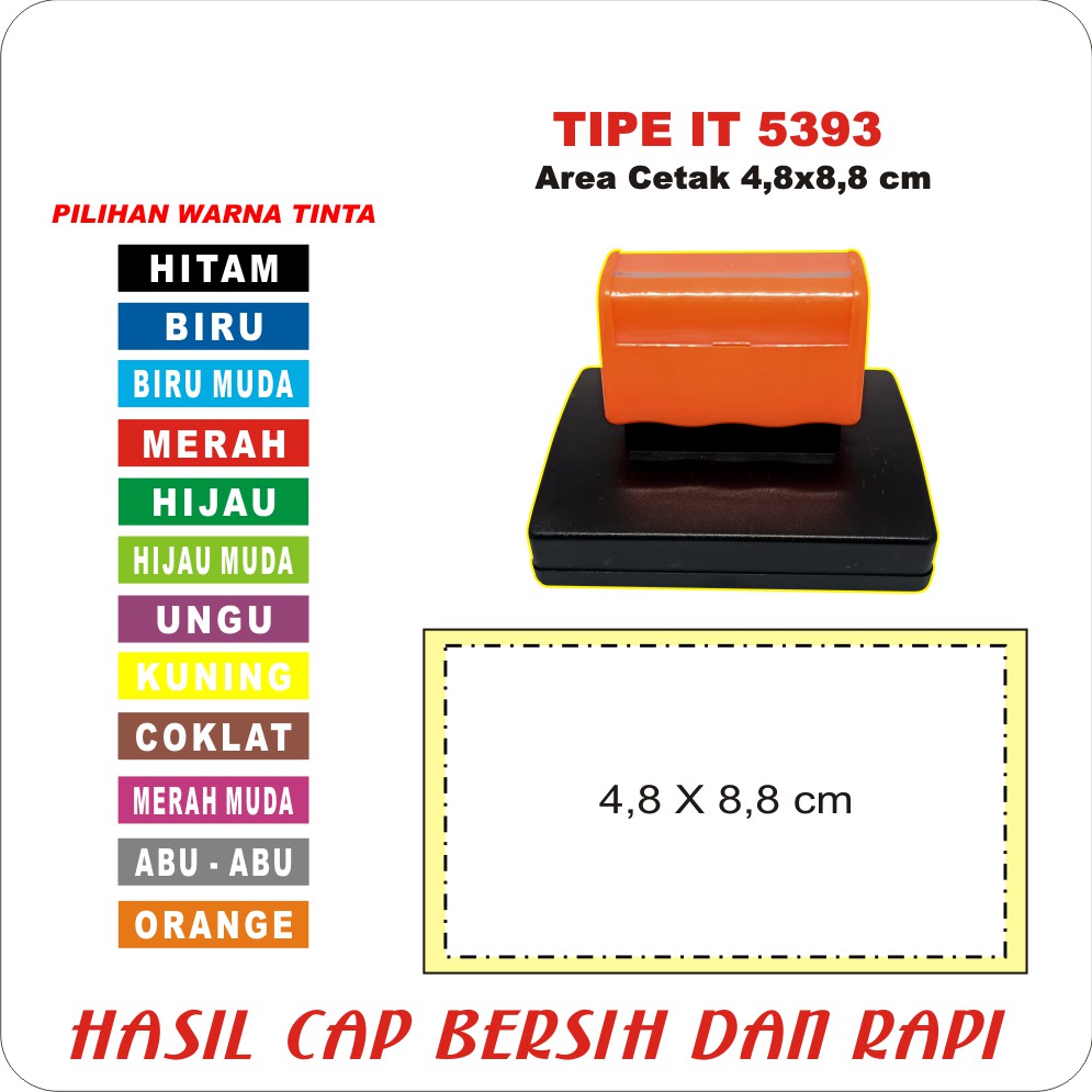 Jual Stempel Custom Jumbo Besar Otomatis I Stempel Kardus Kemasan Perusahaan Tanpa Bantalan ...