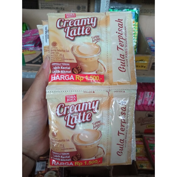 Jual Torabika Creamy Latte 25gr (1 renceng isi 10 sachet) | Shopee ...