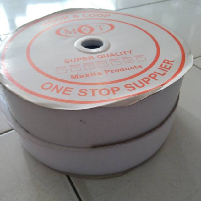 Jual Velcro perekat 5cm warna putih ( pilih kasar/ halus) | Shopee ...