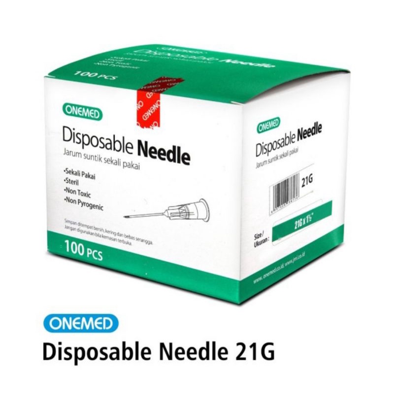 Jual Needles OneMed No18, 21,23, 25, 26 OneMed Box 100pc | Shopee Indonesia