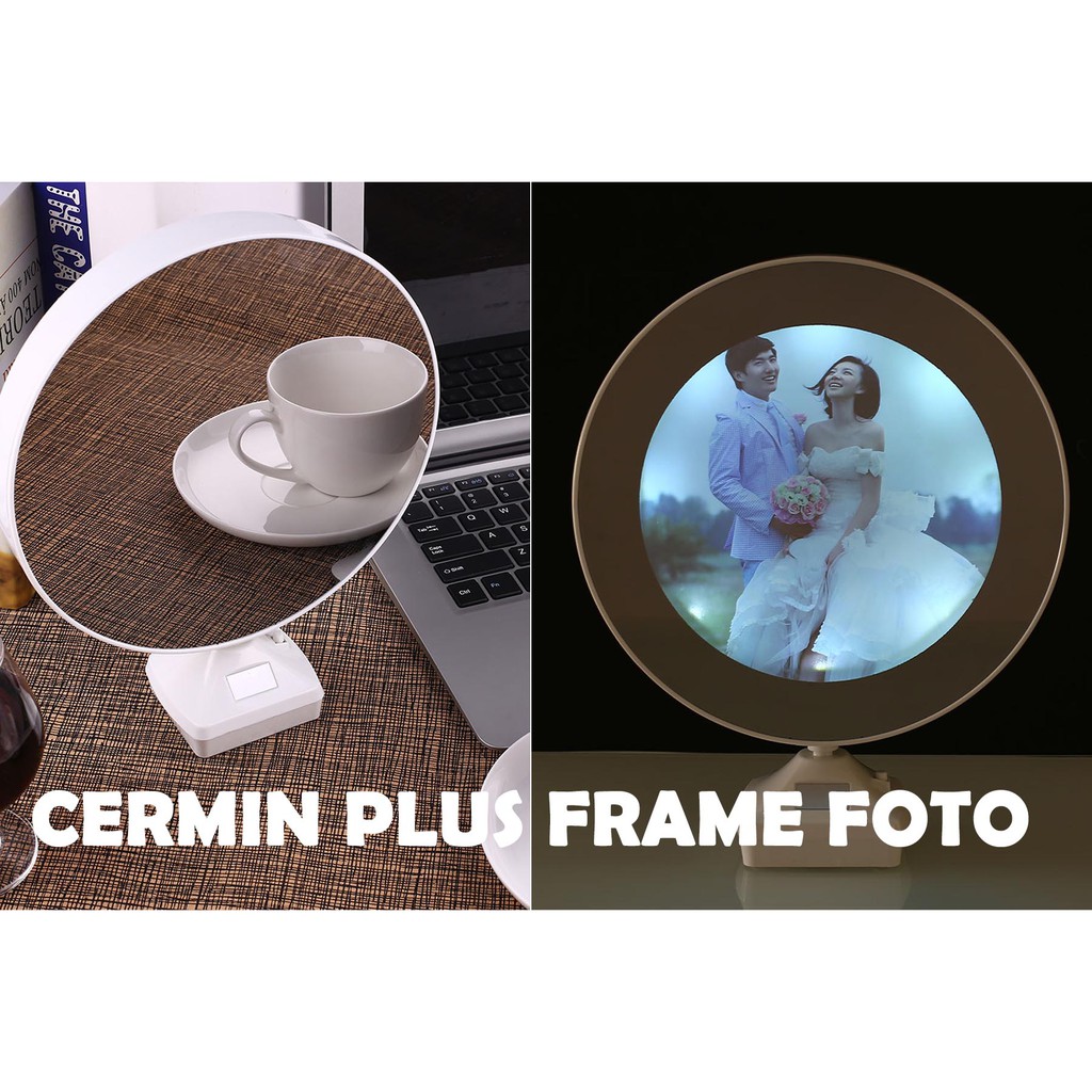 Jual Magic Mirror Cermin Make Up PLUS Frame Foto Kaca Make Up | Shopee ...