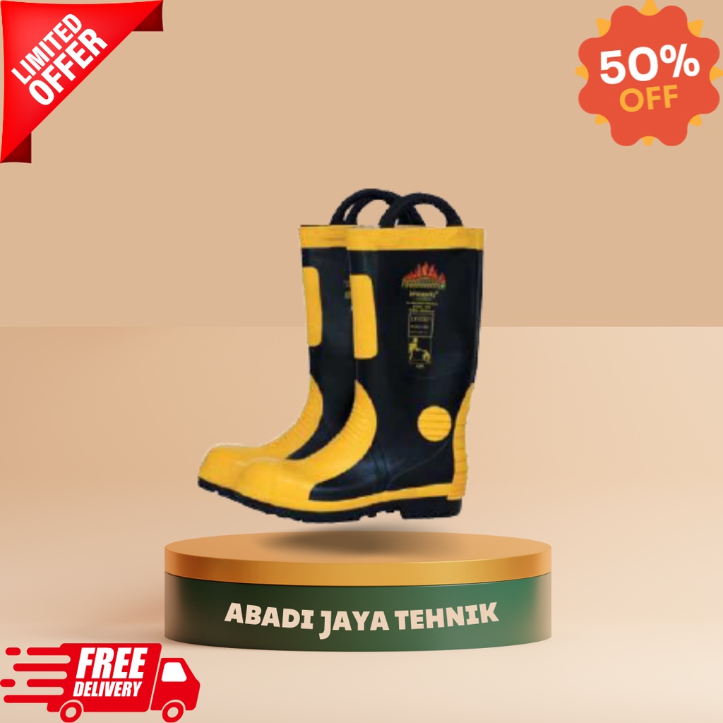 Jual Boot Pemadam sepatu safety damkar Firefighter Fire Ranger Model ...