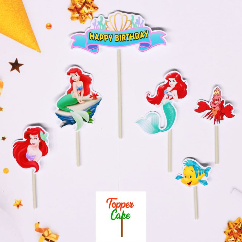 Jual Topper Cake Mermaid Putri duyung / Hiasan Kue Ulang Tahun | Shopee ...