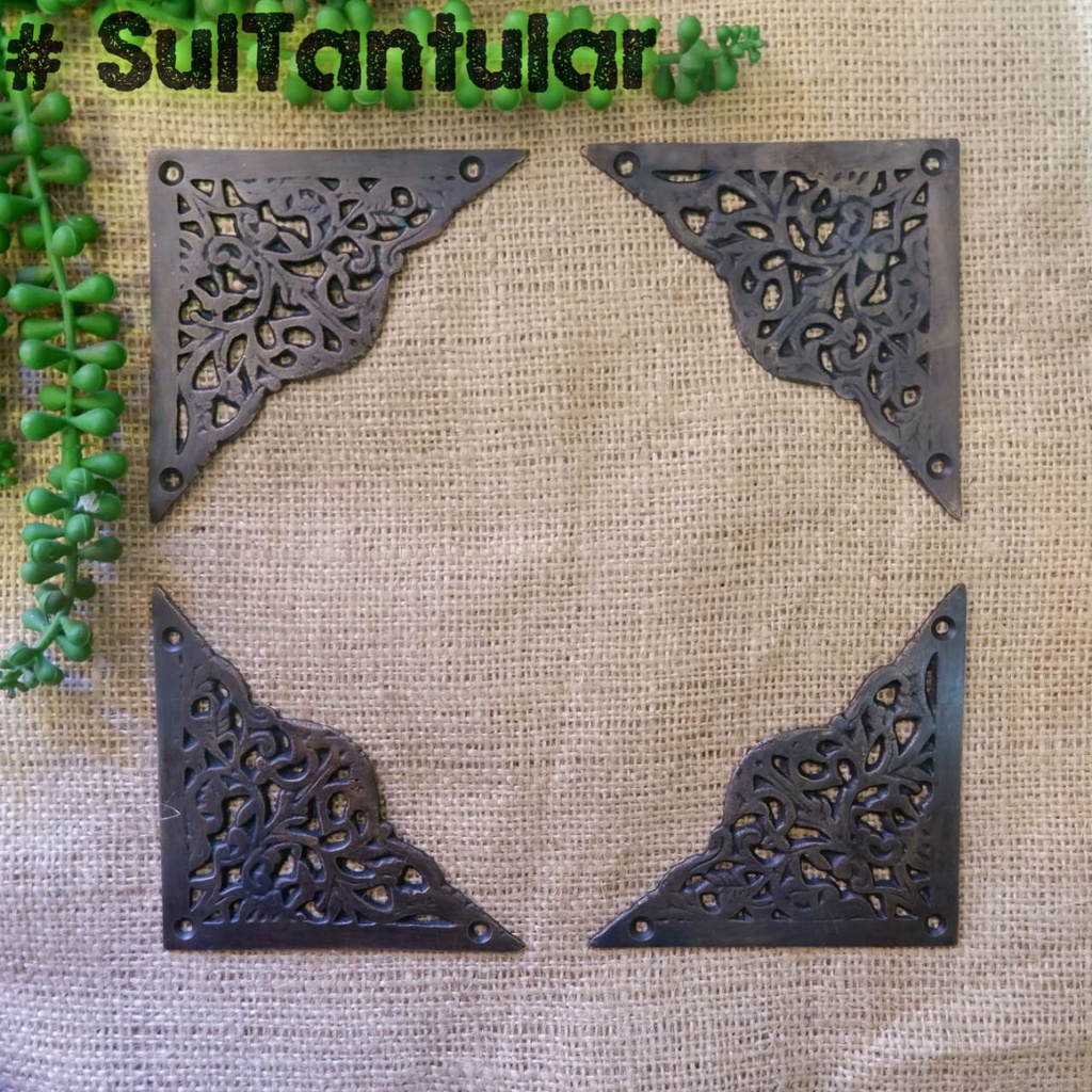 Jual Siku Ukir Kuningan Siku Sudut Meja Siku Sudut Pintu | Shopee Indonesia